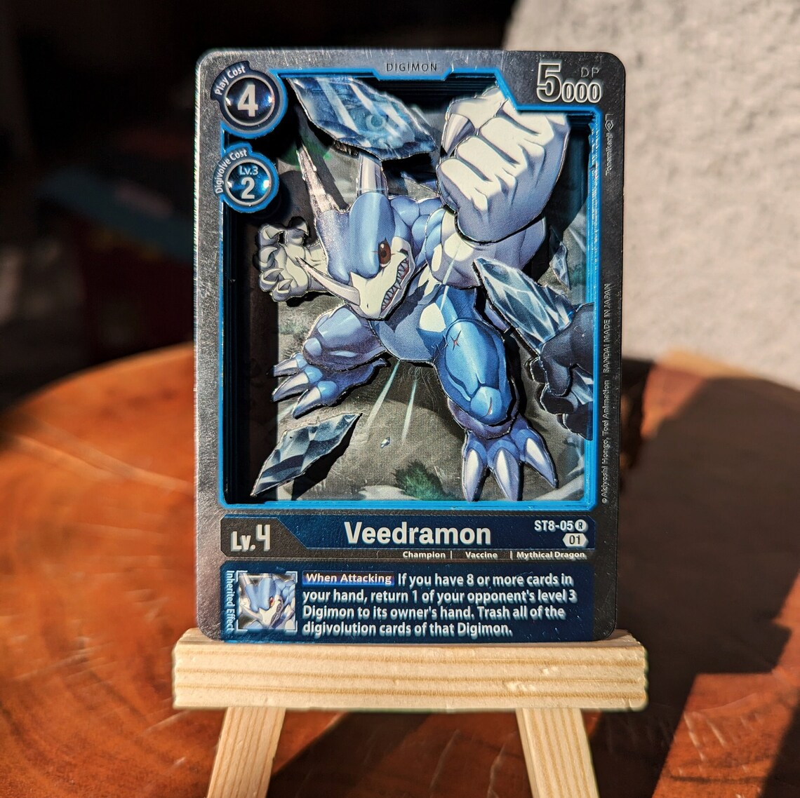 Veedramon digimon 3D Trading Card - Etsy