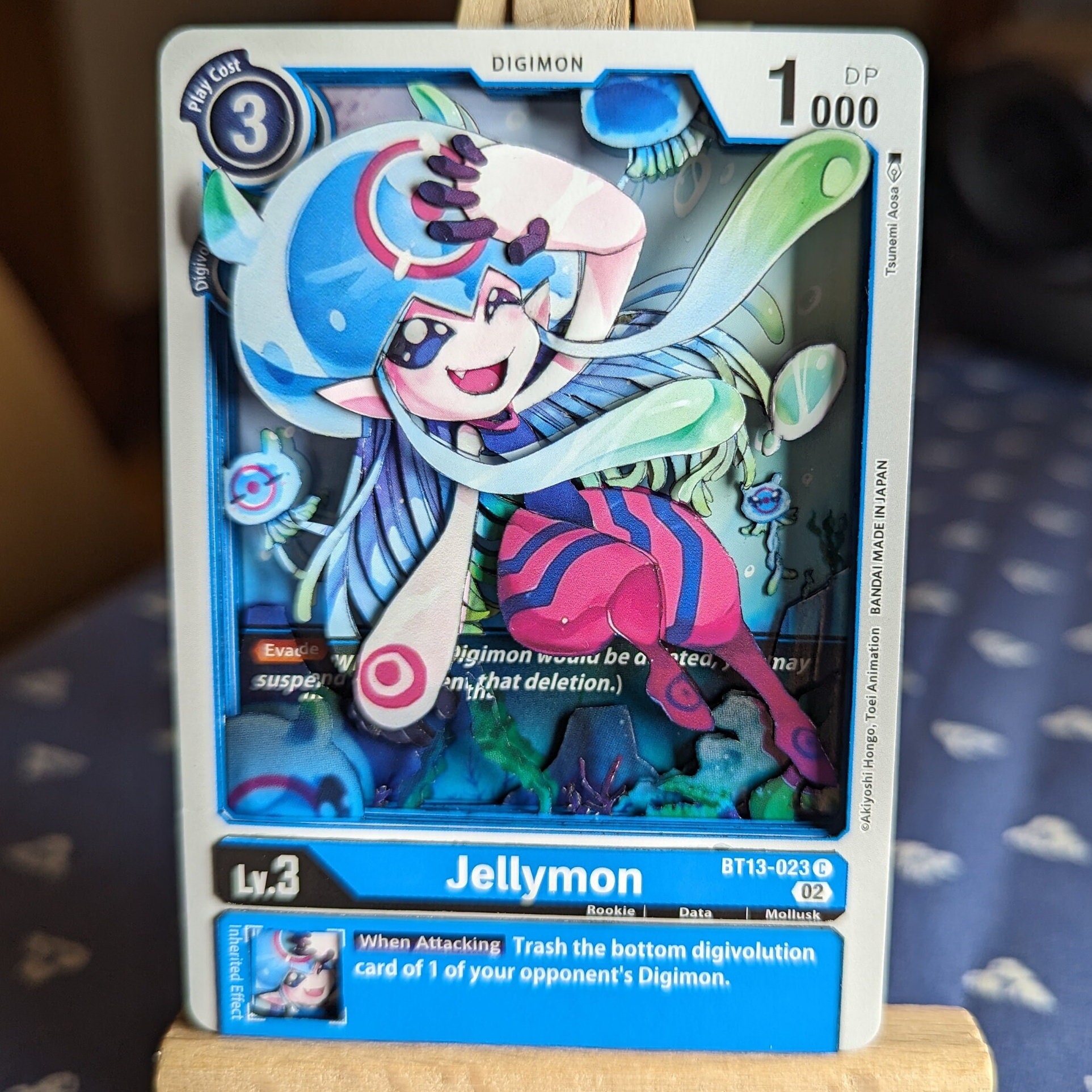 Jellymon digimon 3D Trading Card - Etsy