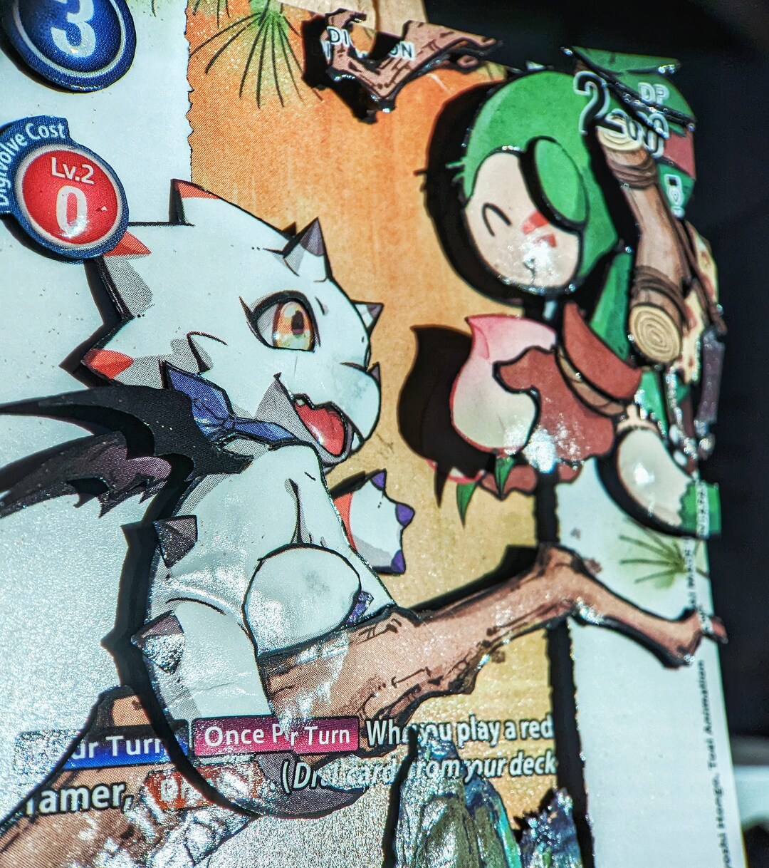Gammamon digimon 3D Trading Card - Etsy