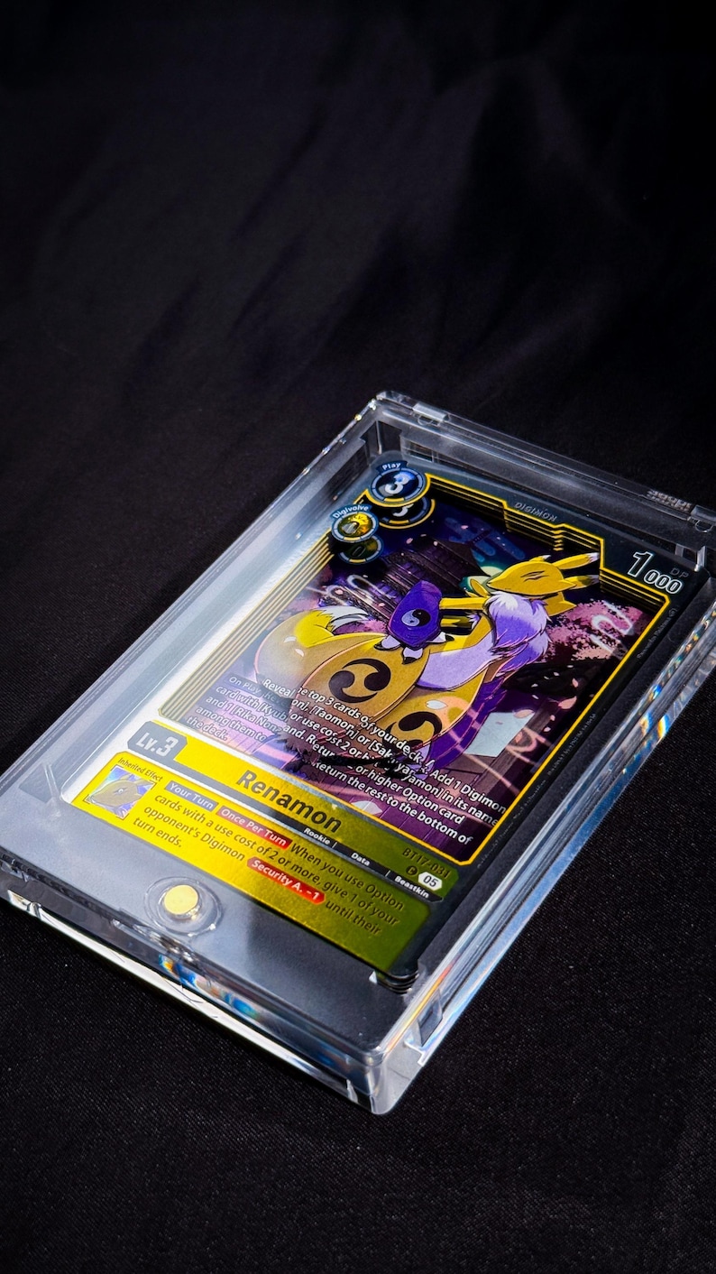 Renamon - Digimon Trading Card Shadowbox - Etsy