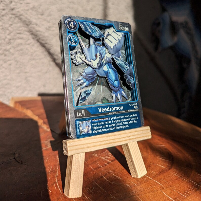 Veedramon digimon 3D Trading Card - Etsy