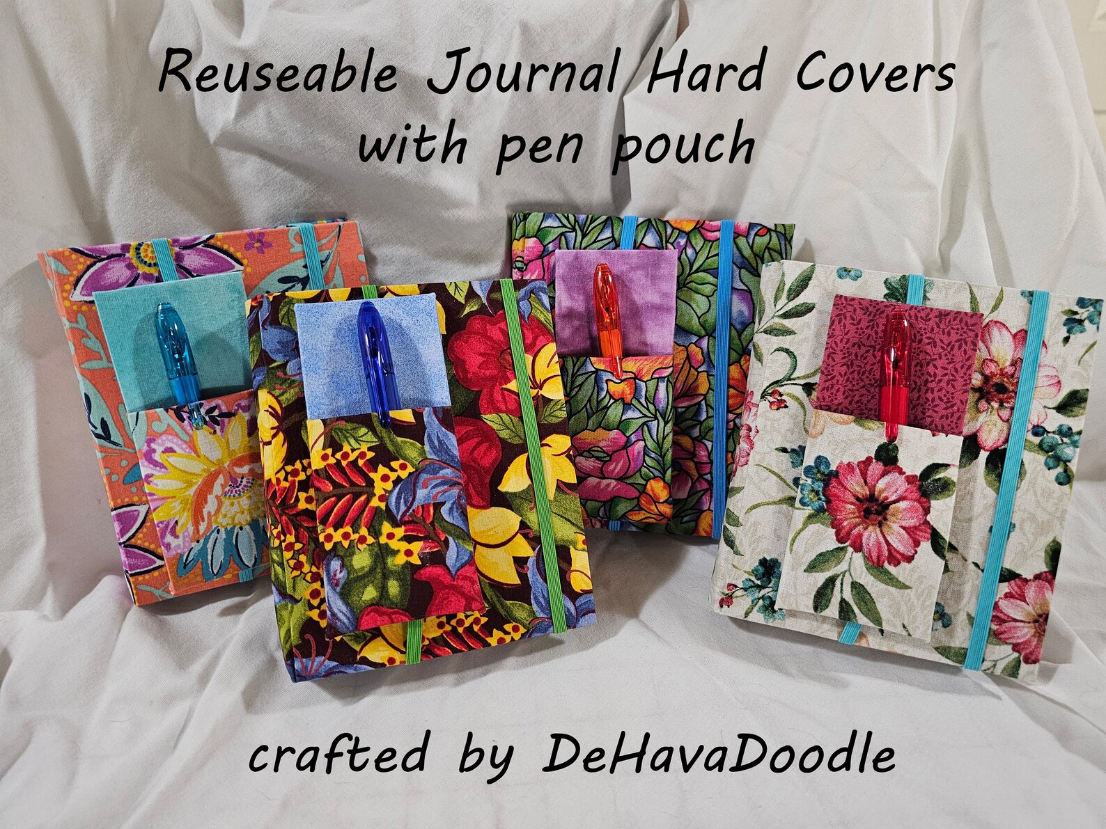 Reusable Journal Hard Cover With Pen Pouch - Etsy