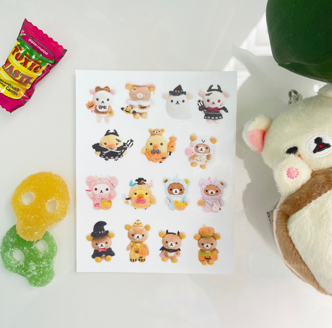 Sweet Monster Kuma Sticker Sheet - Deco Stickers, Korean Stationery ...