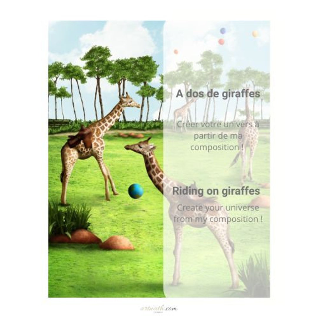 On the Backs of Giraffes Digital Composition Photoshop, Creation ...