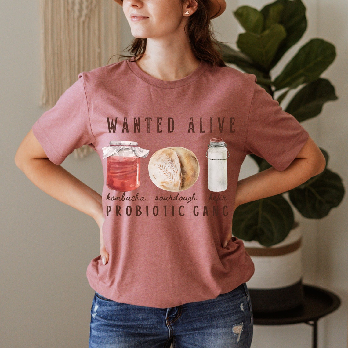 Probiotic Gang Tee Shirt, Sourdough Bread T-shirt, Gift for Kombucha ...