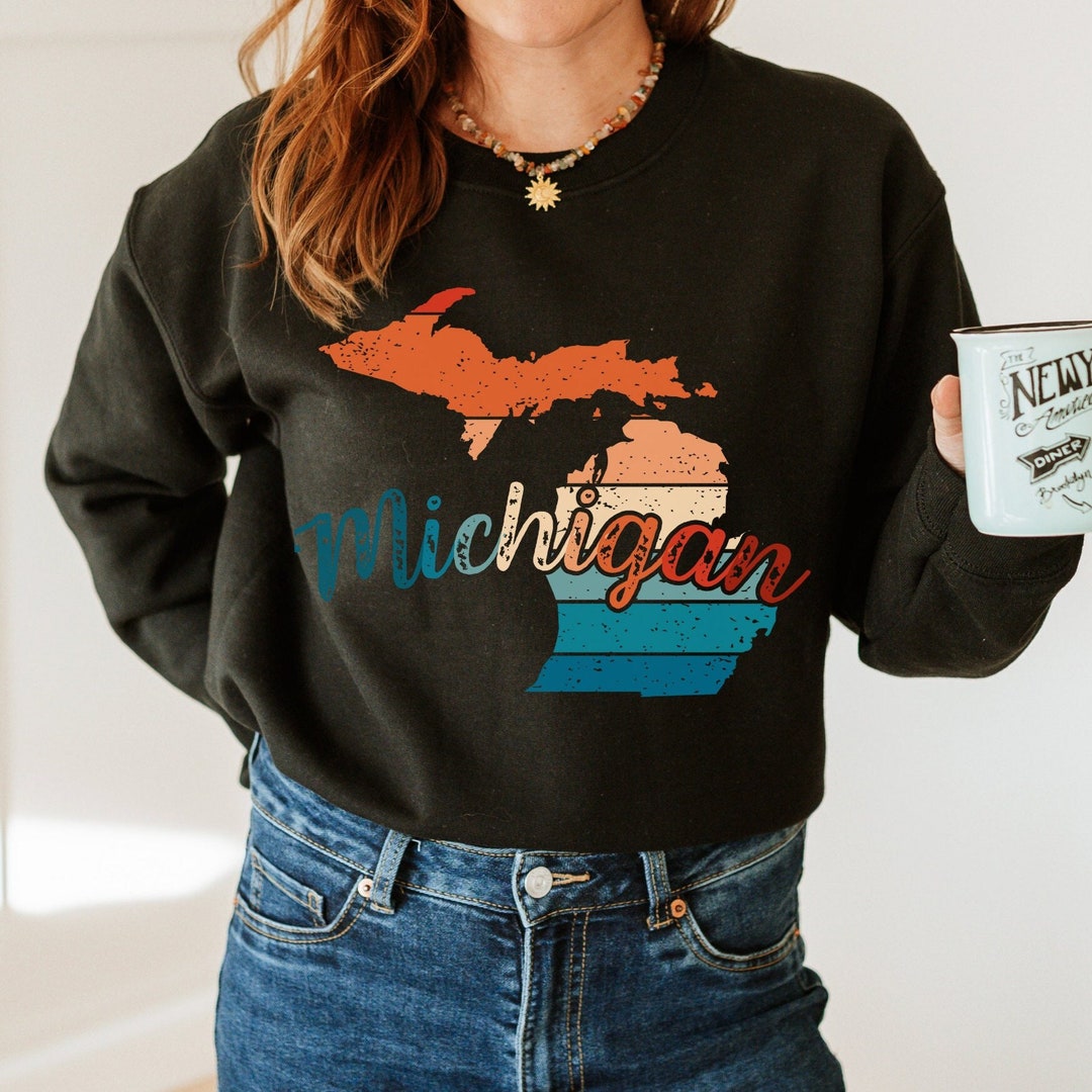 Customized Retro State Sweatshirt, Custom Sweater, Personalized Travel ...