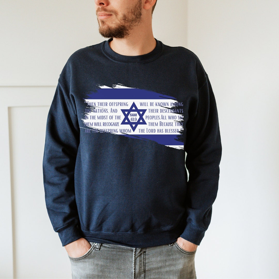 Isaiah 61 Israeli Flag Sweatshirt, Israeli Support Crewneck, Jewish ...