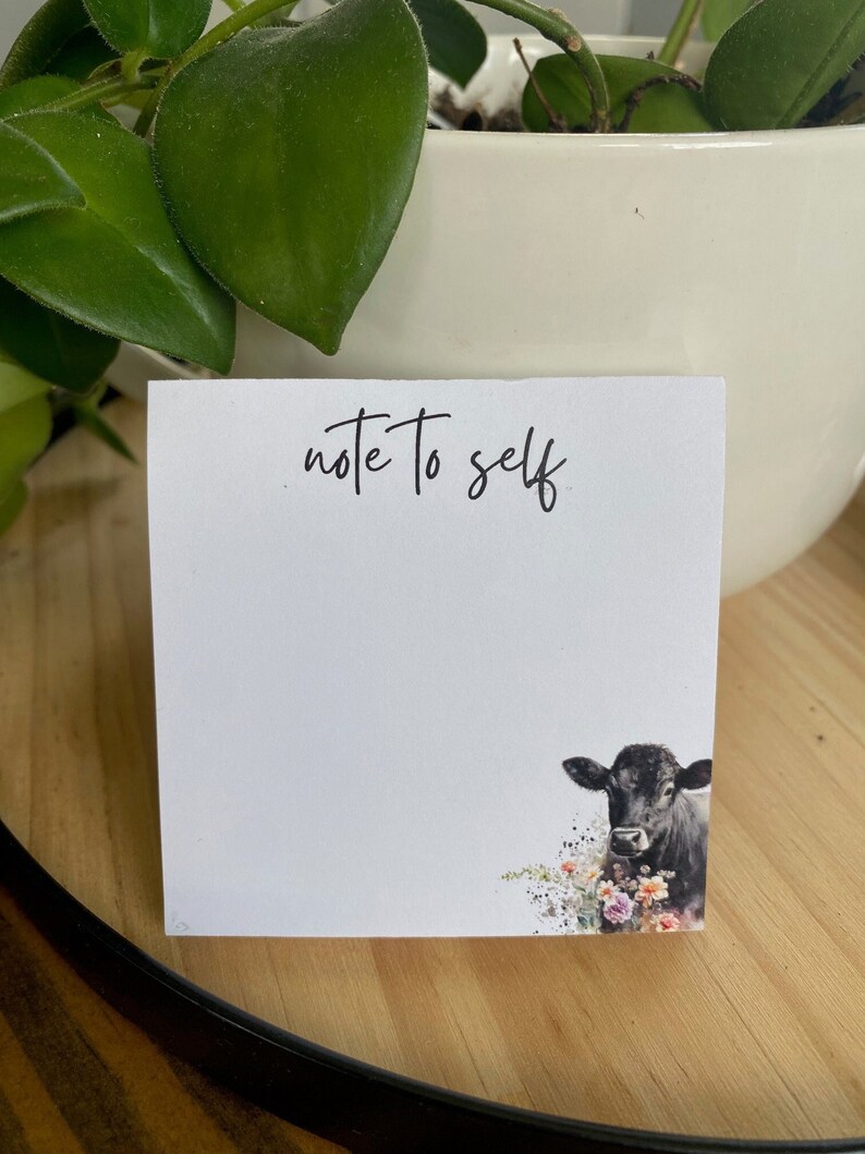 Cow Sticky Notes - Etsy