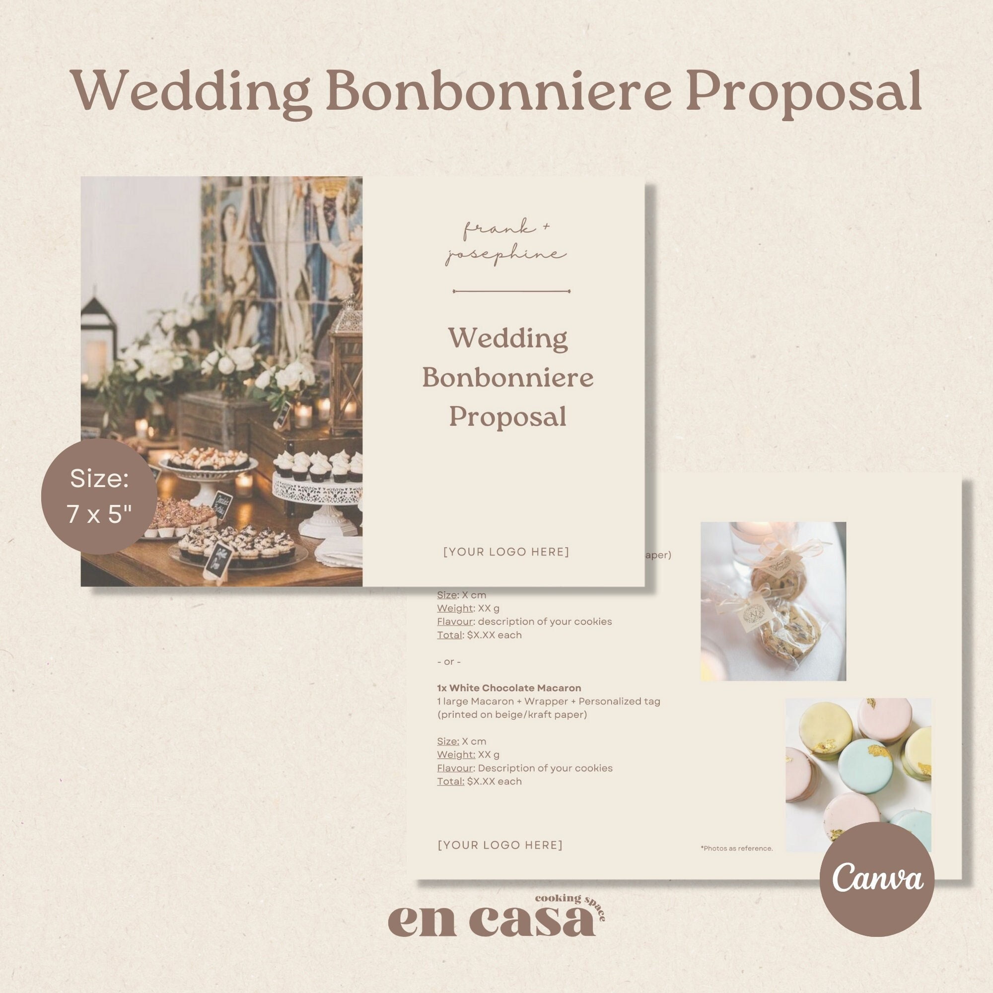 Wedding Catering Proposal Template Wedding Bonbonniere Proposal ...