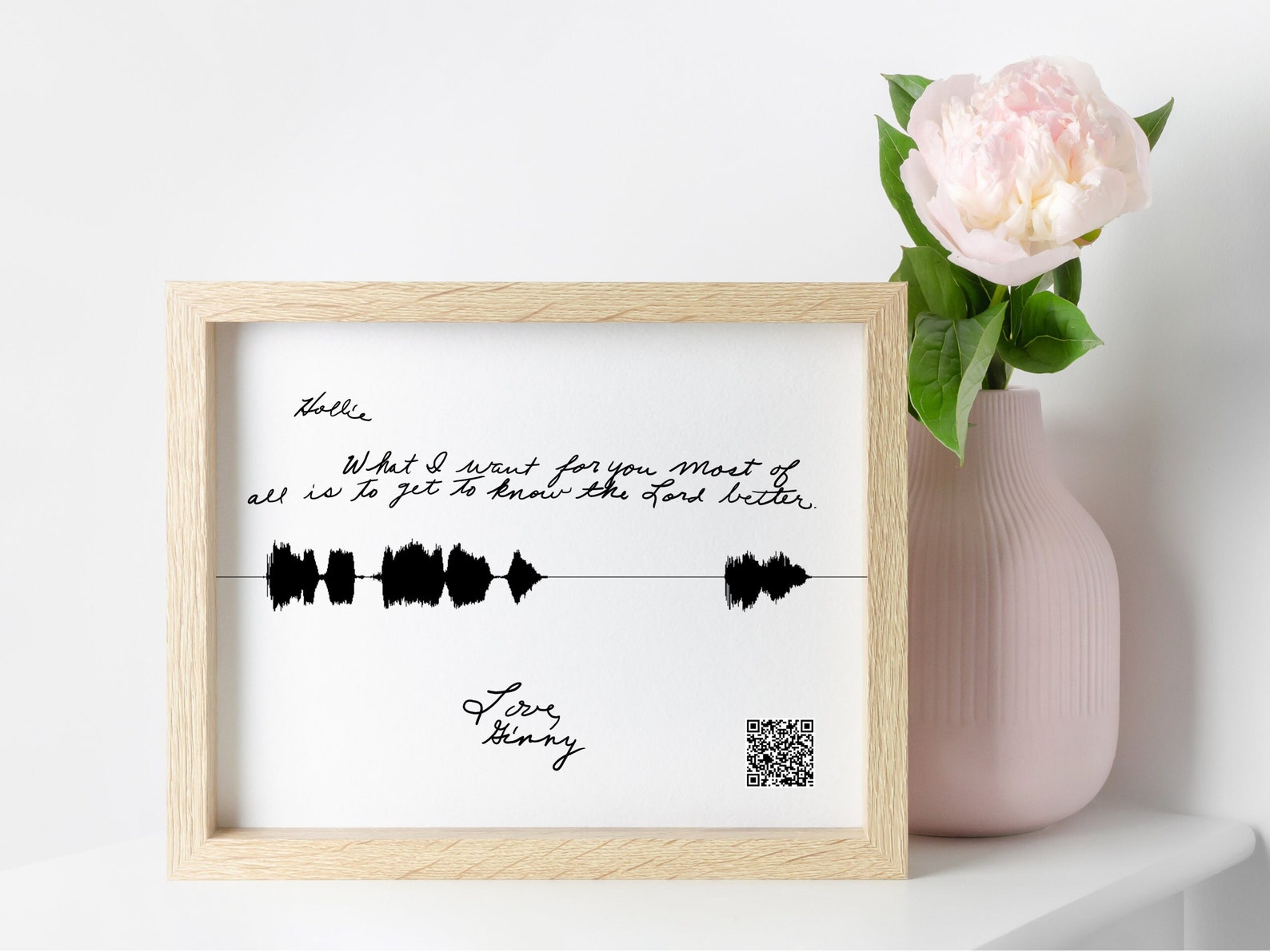 Custom Soundwave Created From Audio With QR Code | Handwriting | Custom ...