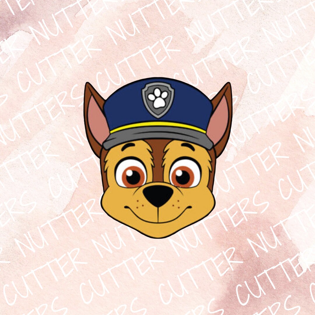 Chase Cookie Cutter / Face / Paw Patrol / Character / Head - Etsy