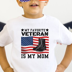 My Favorite Veteran is My Mom T-shirt - Veteran's Day Gift - Etsy
