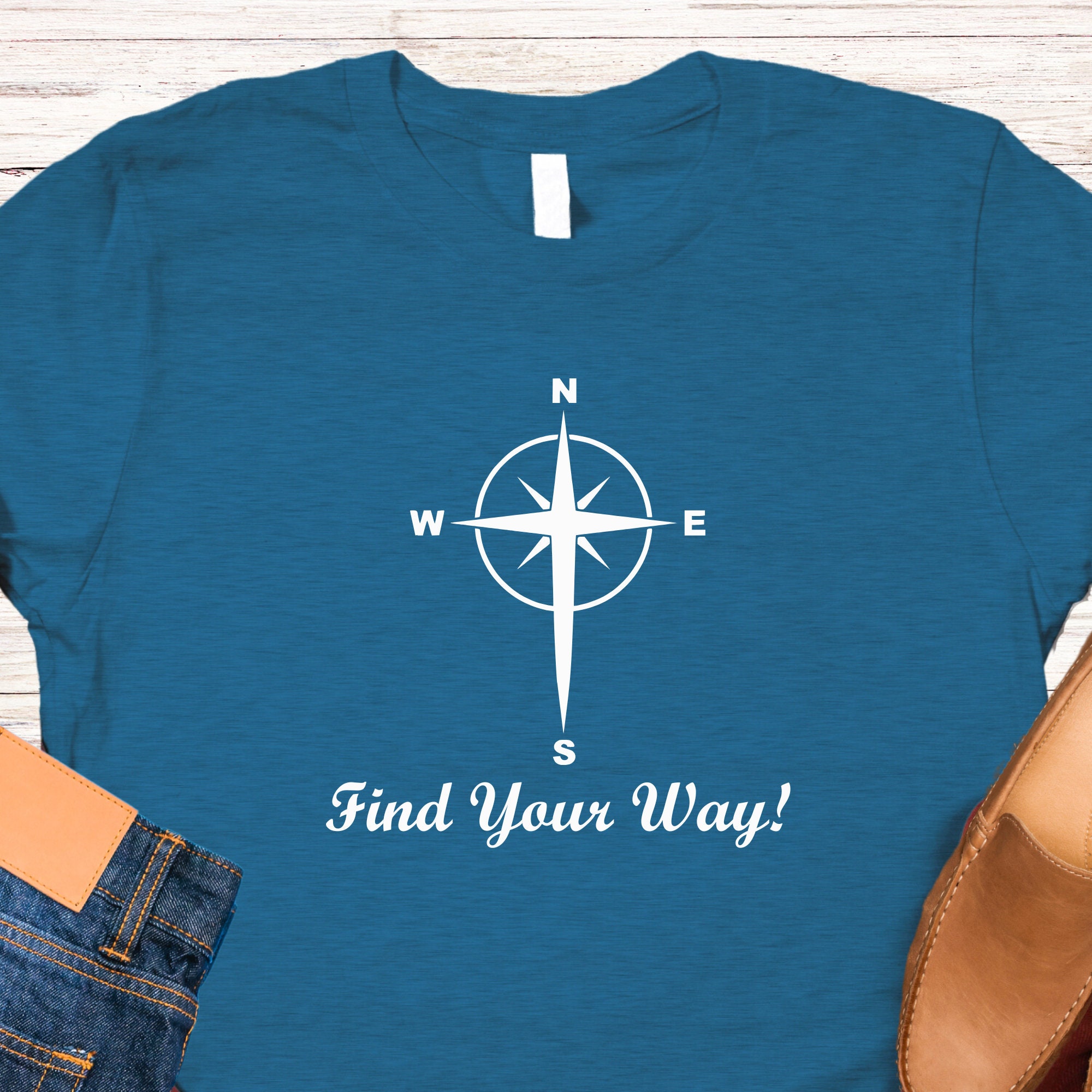 Find Your Way Cross Compass T-shirt Inspirational Christmas - Etsy