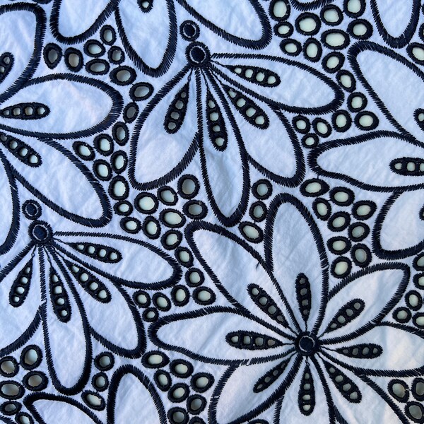 Embroidered Fabric - Etsy