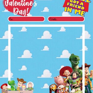 Toy Story Jumbo Valentine’s Day Candy Card Template , Ready to Print ...
