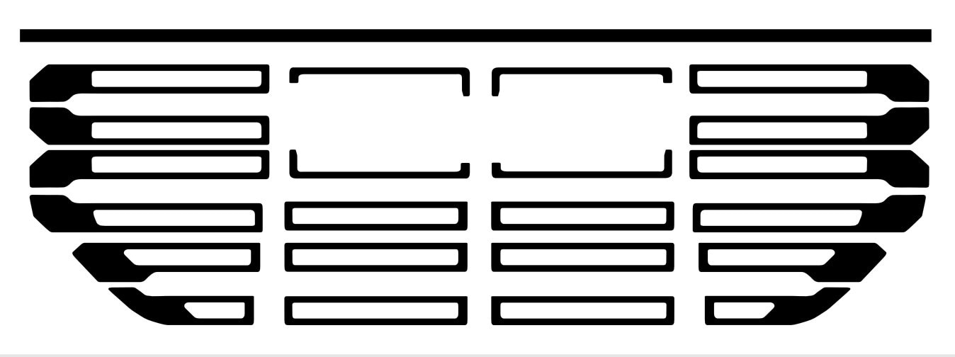 2022 2023 GMC Sierra Denali Grill 1500 DECALS/ Black OVERLAYS Ultimate ...