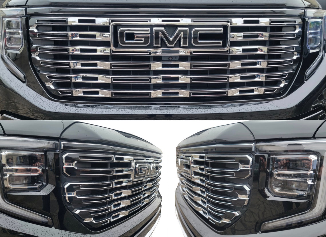 2022 2023 GMC Sierra Denali Grill 1500 DECALS/ Black OVERLAYS Ultimate ...