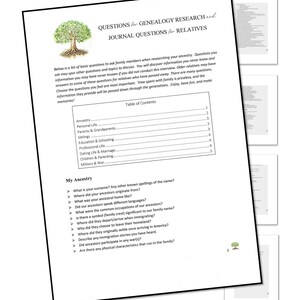 Ancestry Interview Questions | Family History Interview Questions ...