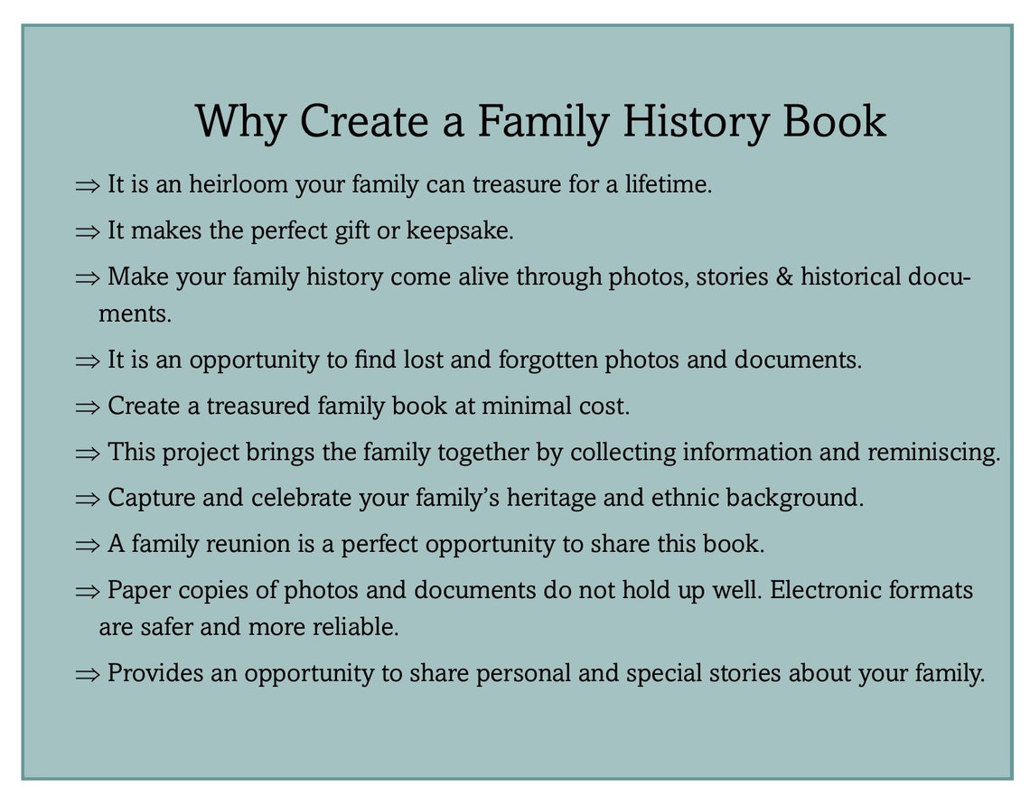 Microsoft Word Ancestry Book Bundle, Editable Template, Genealogy ...