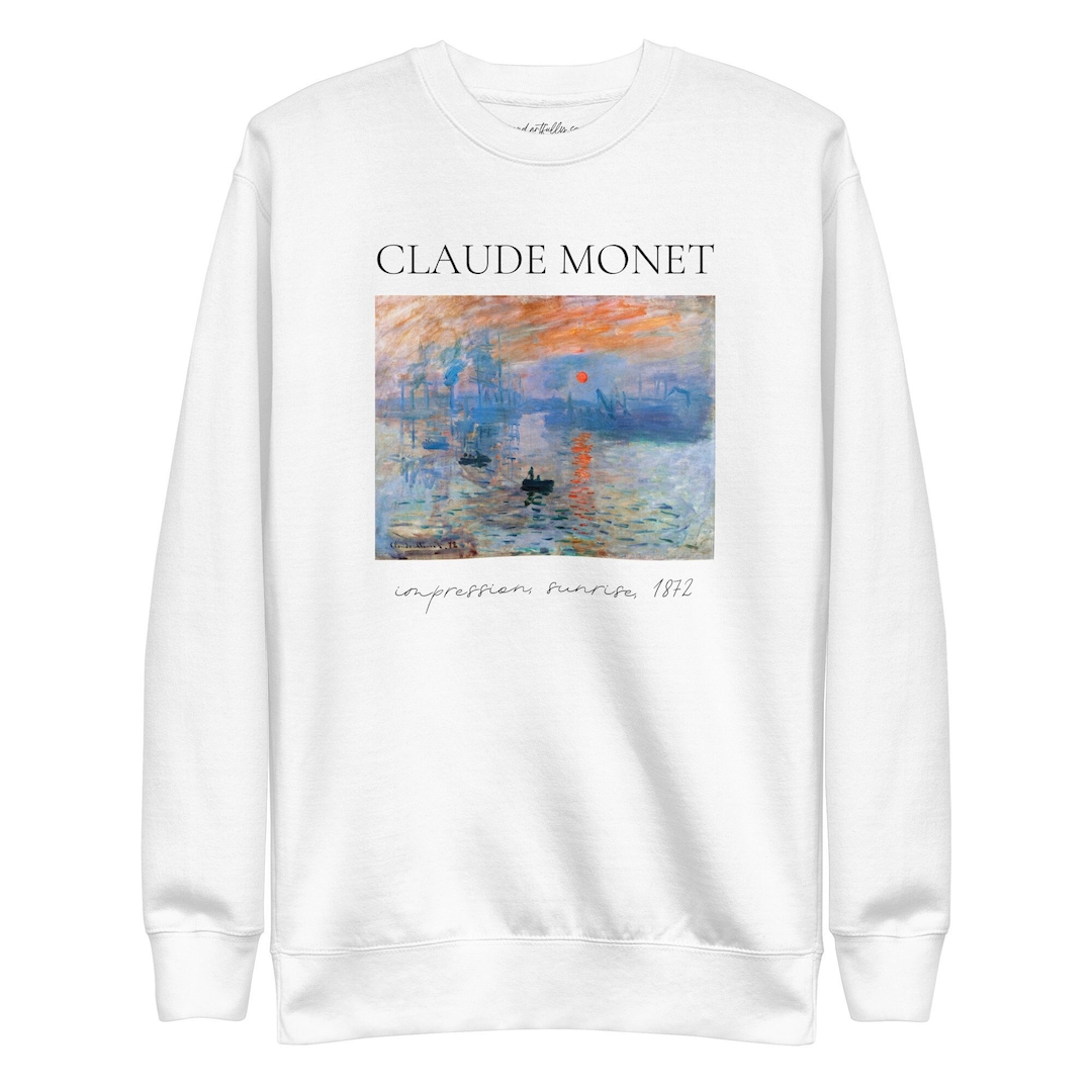 Claude Monet Sweatshirt Adult, Impression, Sunrise, Unisex Premium ...