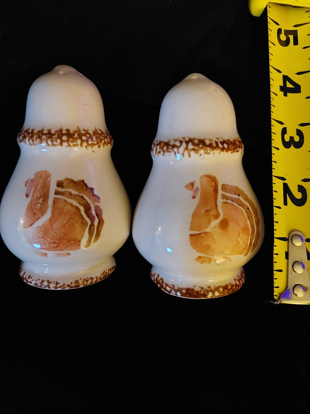 Vintage Turkey Theme Salt & Pepper Shakers - Etsy