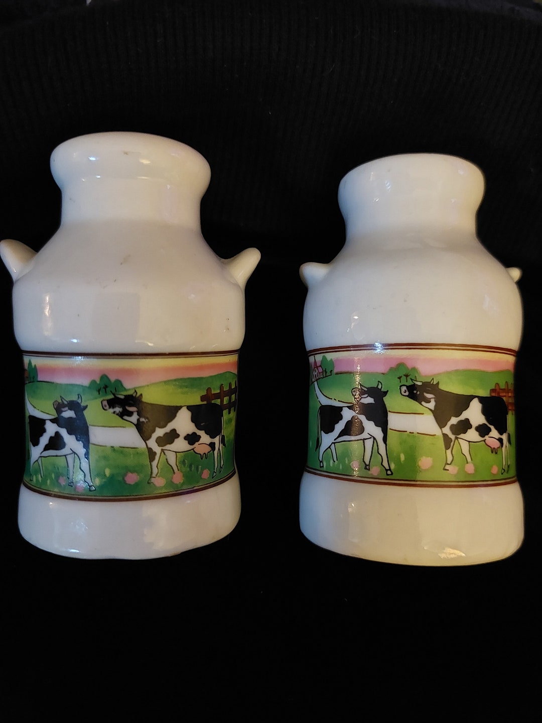 Vintage Milk Container Salt & Pepper Shakers - Etsy