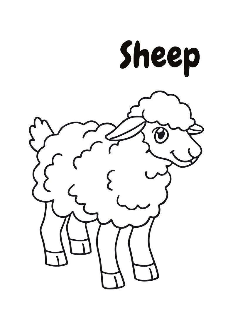 Simple Coloring Pages Worksheet for Kids 50 Designs - Etsy