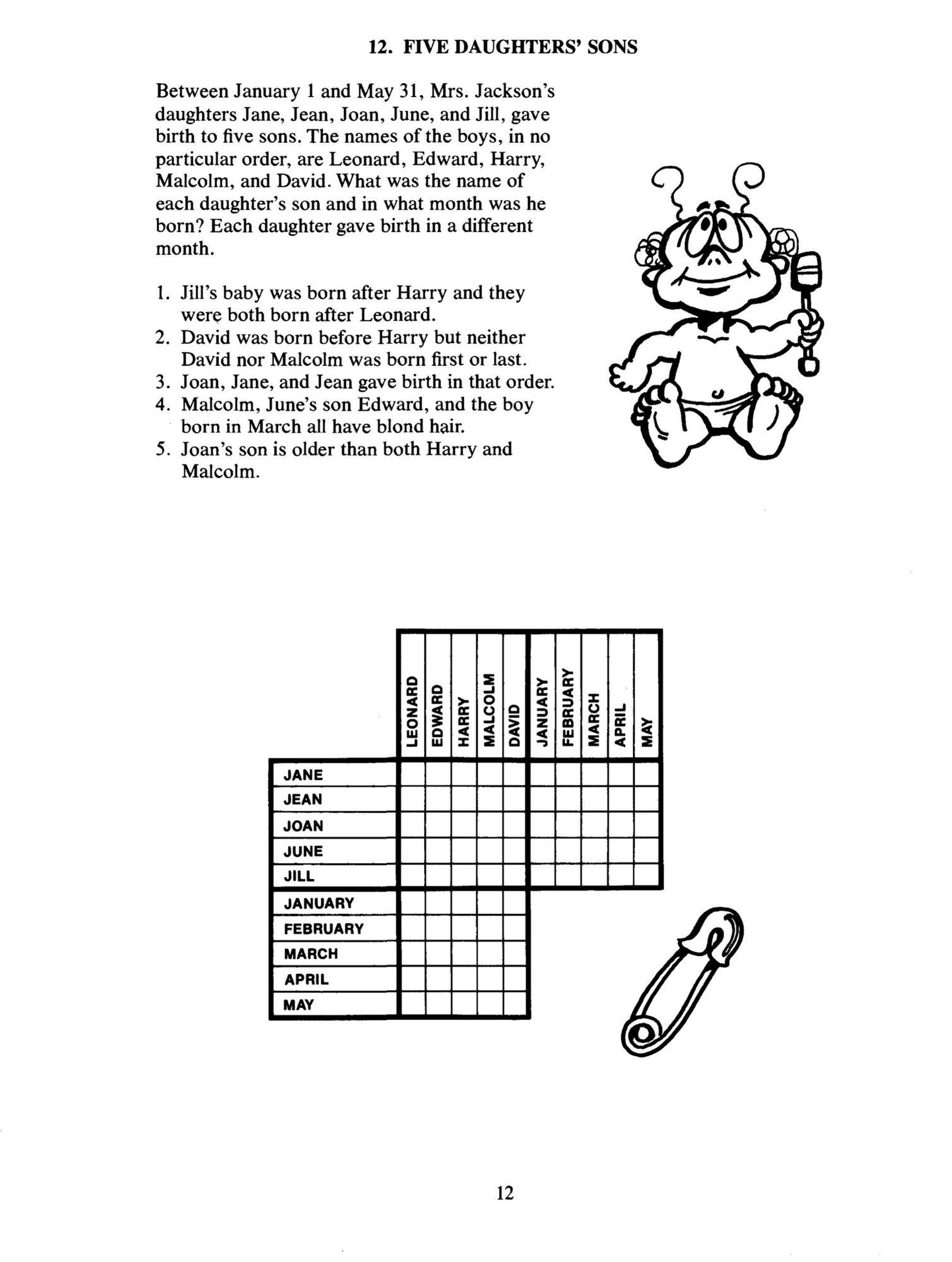Quizzles Logic Puzzles 38 Printable Brain Teasers & Mind Games With ...
