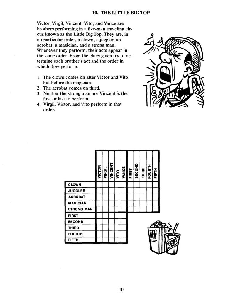 Quizzles Logic Puzzles 38 Printable Brain Teasers & Mind Games With Answers Fun Activity Book - Etsy