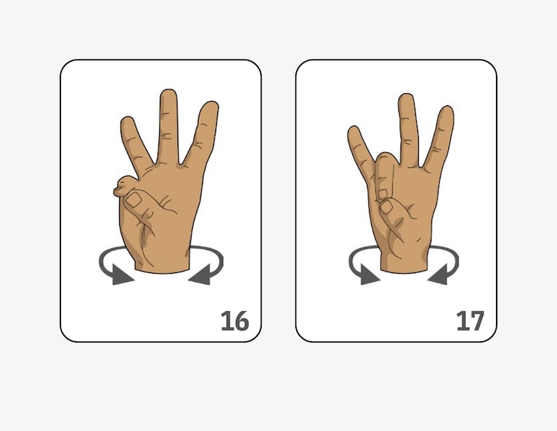 Sign Language Flashcards Printable Bundle – Alphabet, Numbers 0–20 ...