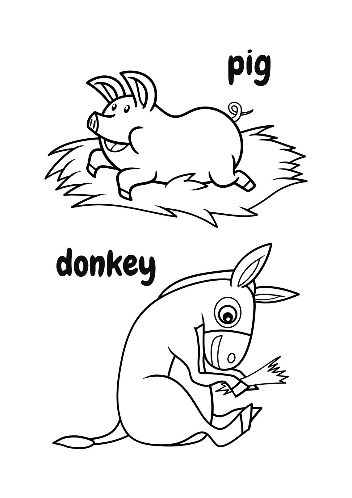 Simple Coloring Pages Worksheet for Kids 50 Designs - Etsy