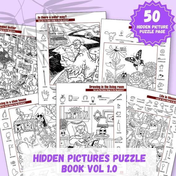 Hidden Picture Puzzles Printable Free