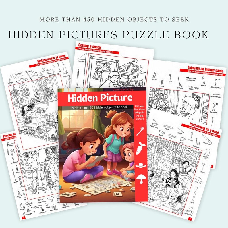 Hidden Pictures Puzzle Book - Brain-boosting Hidden Object Game Vol 2.0 ...