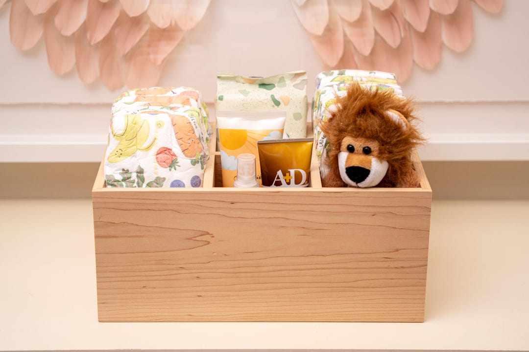 Custom Diaper Caddy Handmade Nursery Organizer Personalized Baby Shower ...