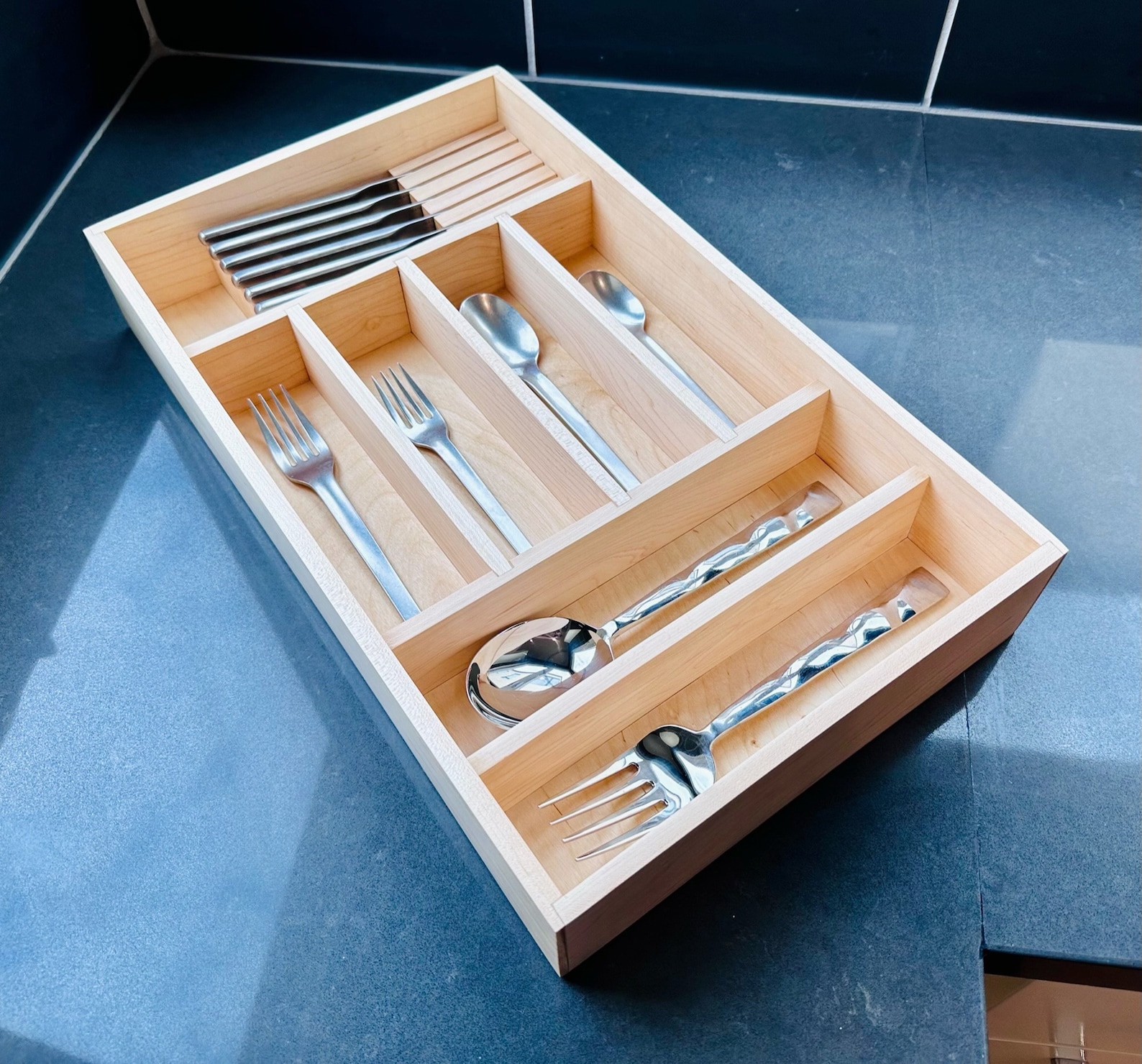 Custom Kitchen Drawer Organizer Maple Utensil Drawer Organizer - Etsy