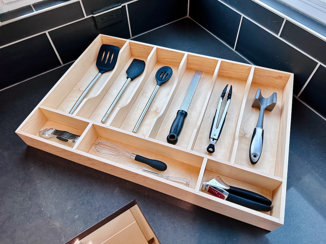 Custom Drawer Insert Made From Solid Maple - for Kitchen, Cooking ...