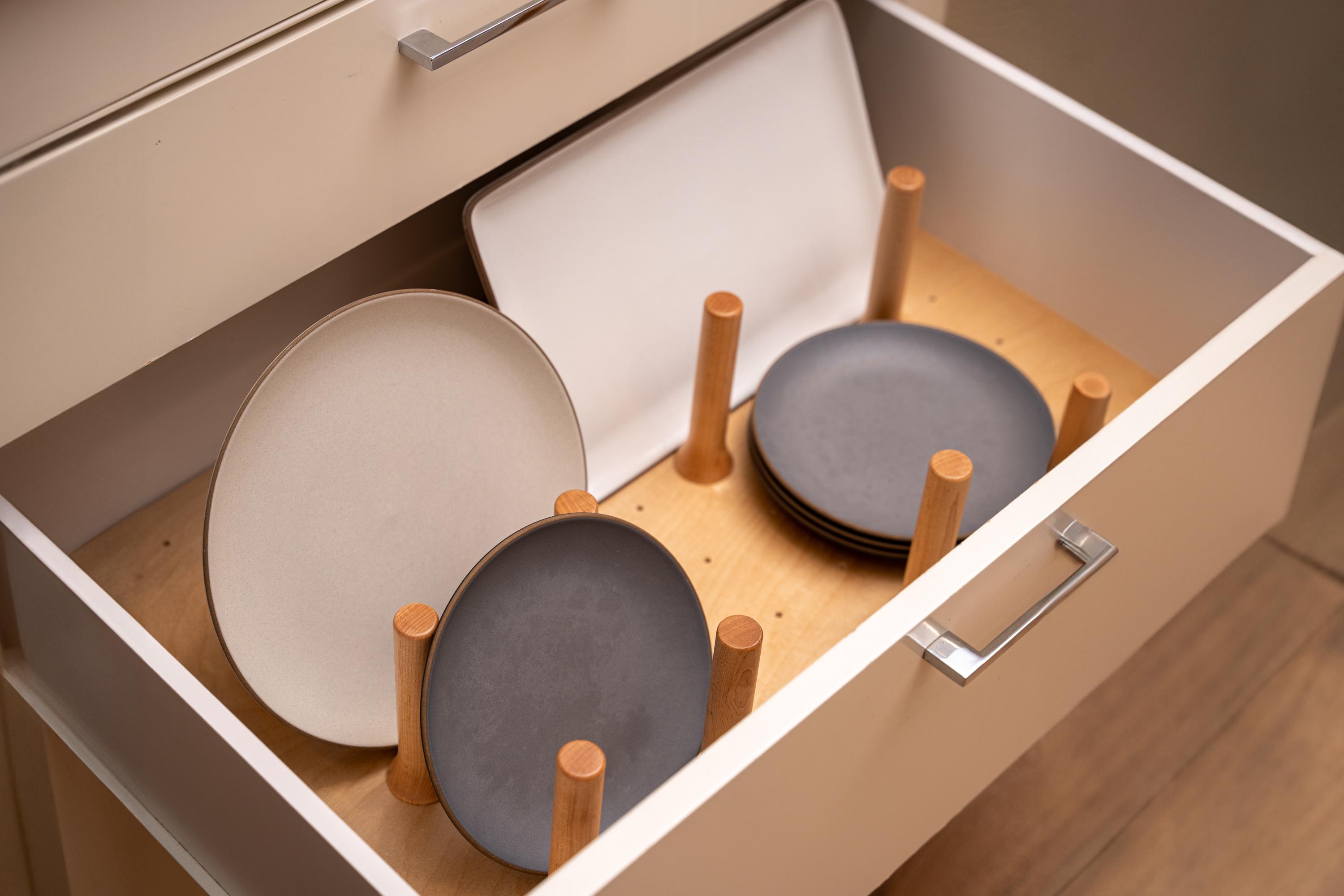 Custom Pegboard Drawer Organizer Adjustable Plate Bowl Pots Pans ...