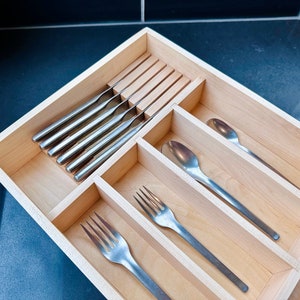 Custom Kitchen Drawer Organizer Maple Utensil Drawer Organizer for ...