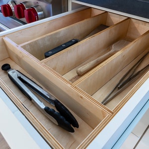 Custom Kitchen Drawer Organizer for Utensils, Silverware, Baking and ...