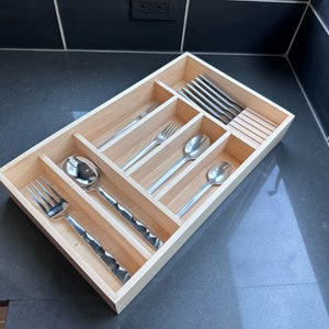 Custom Kitchen Drawer Organizer Maple Utensil Drawer Organizer for ...