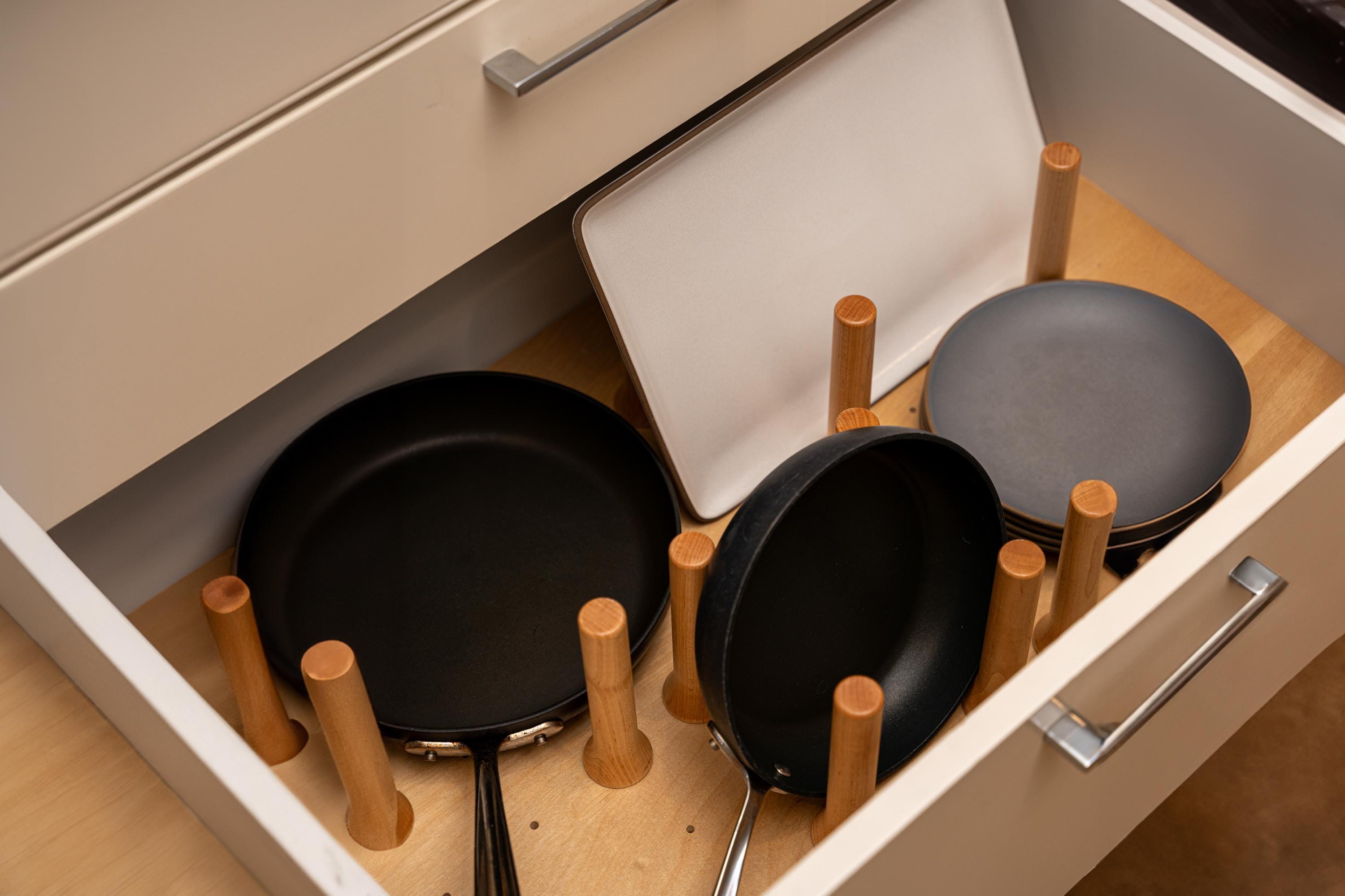 Custom Pegboard Drawer Organizer Adjustable Plate Bowl Pots Pans ...