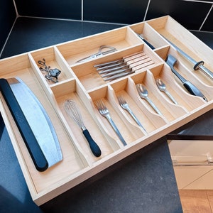 Custom Drawer Insert Made From Solid Maple - for Kitchen, Cooking ...