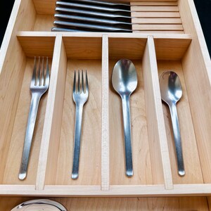 Custom Kitchen Drawer Organizer Maple Utensil Drawer Organizer for ...