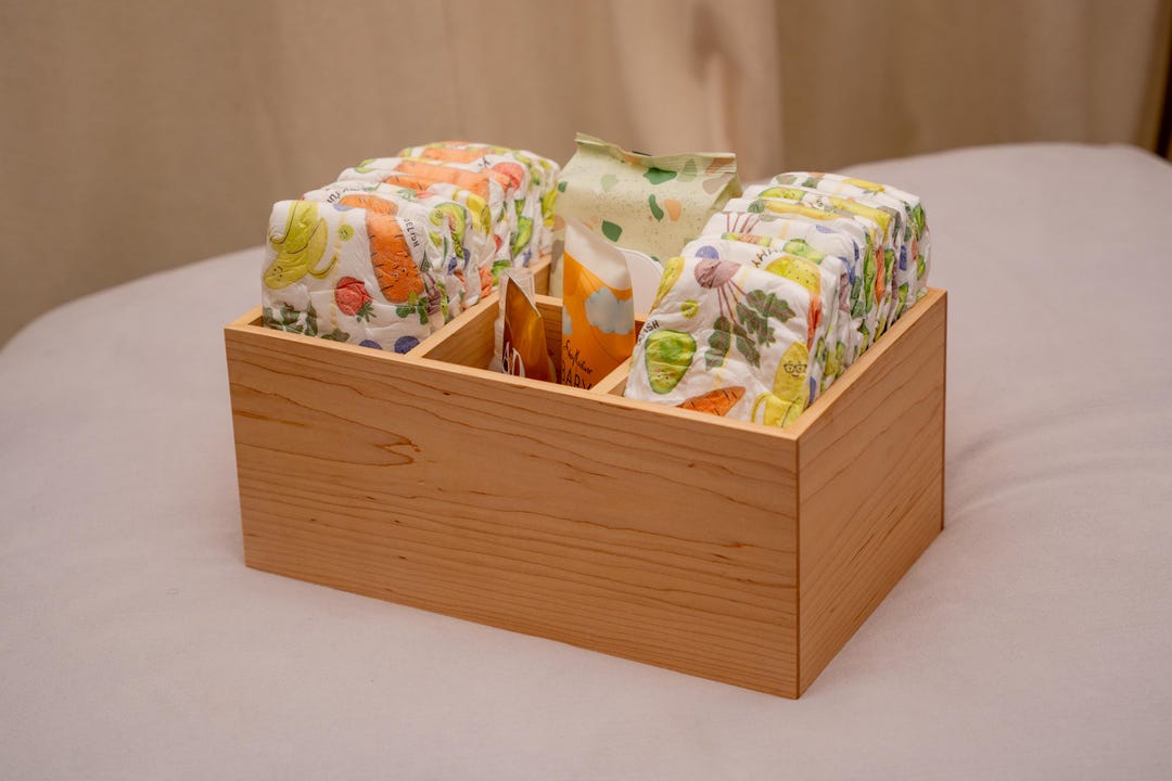 Custom Diaper Caddy Handmade Nursery Organizer Personalized Baby Shower ...