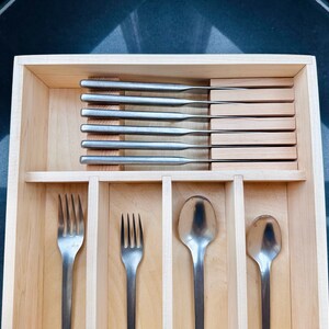 Custom Kitchen Drawer Organizer Maple Utensil Drawer Organizer for ...