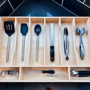 Custom Drawer Insert Made From Solid Maple - for Kitchen, Cooking ...