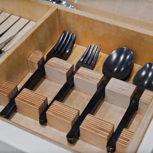 Custom Kitchen Drawer Organizer With Individual Cut Outs for Utensils ...