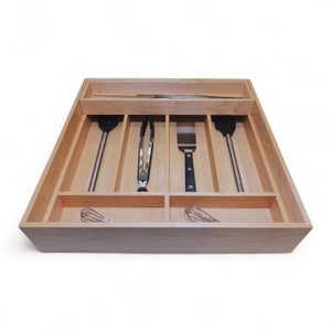 Two Tier Drawer Organizer With Sliding Tray for Utensils Silverware ...