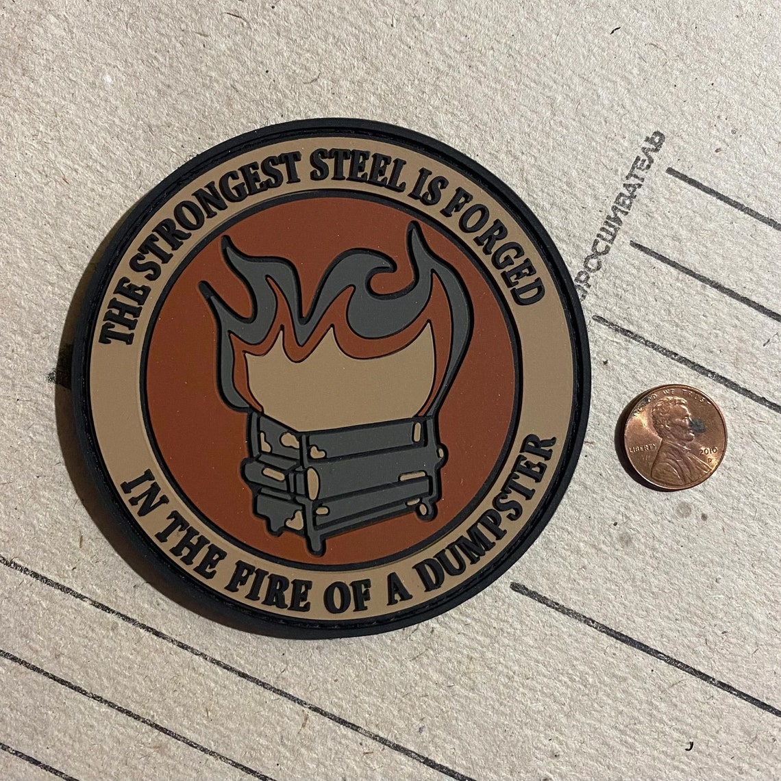Dumpster Fire Morale Patch Weatherproof PVC - Etsy