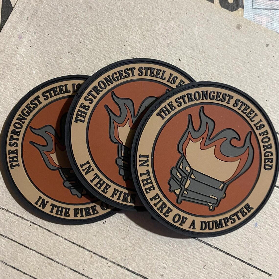 Dumpster Fire Morale Patch Weatherproof PVC - Etsy